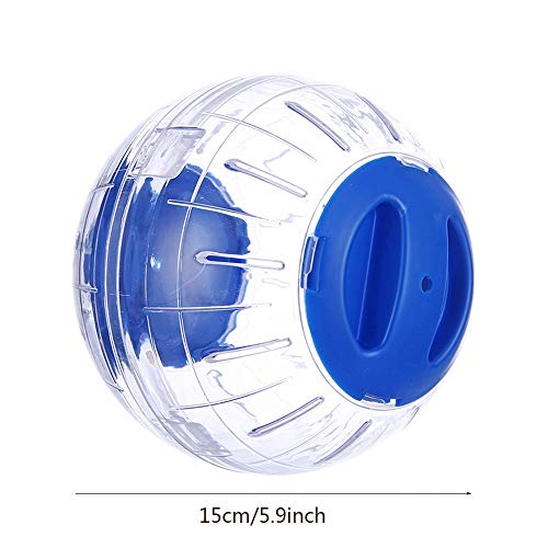 gutongyuan Silent Hamster Ball with Stand, Running Activity Exercise Ball Breathable Hamster Ball Dog Interactive Toy Ball Small Animals Cage Accessories (Blue), 5.9IN