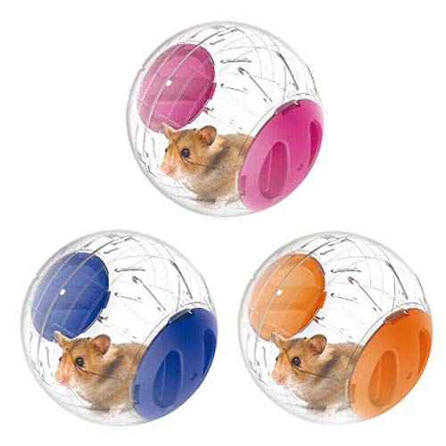 gutongyuan Silent Hamster Ball with Stand, Running Activity Exercise Ball Breathable Hamster Ball Dog Interactive Toy Ball Small Animals Cage Accessories (Blue), 5.9IN