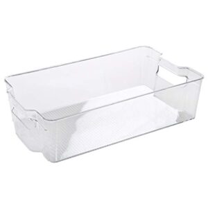 Kitchen Details 2 Pack X-Large Refrigerator Shelf, Stackable Kitchen Storage, for Countertops, Cabinets, Handles, in Clear Fridge Organizer, 14.6" x 8.3" x 3.9"