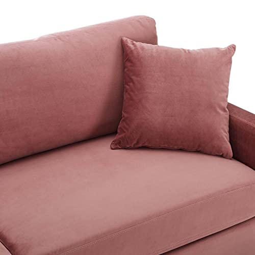 Modway Juliana Performance Velvet Upholstered Sofa, Dusty Rose