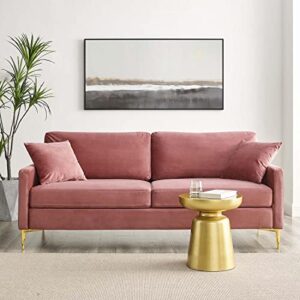 Modway Juliana Performance Velvet Upholstered Sofa, Dusty Rose