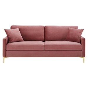 Modway Juliana Performance Velvet Upholstered Sofa, Dusty Rose