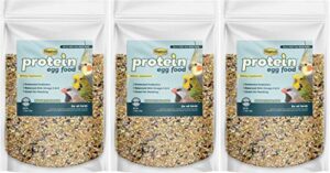 higgins 3 pack of protein egg food, 1.1 pounds each, for all birds