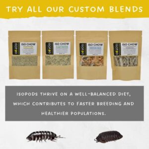 Isopod Depot Iso Chow Variety Mix Blend 1.5 oz - Premium Isopod Food, Isopod Treat, Springtail Food