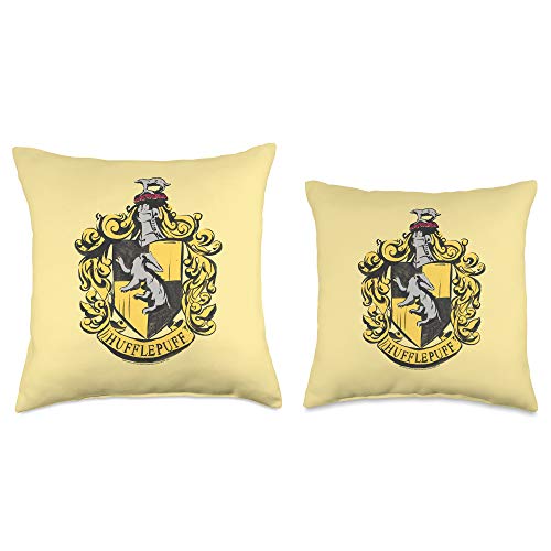 Harry Potter Drawn Hufflepuff Crest Throw Pillow, 18x18, Multicolor