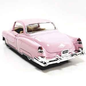 Kinsmart Cadillac Series 62 1953 Cotton Candy Pink 2 Door Coupe 1/43 O Scale Diecast Car for UNISEX CHILDREN