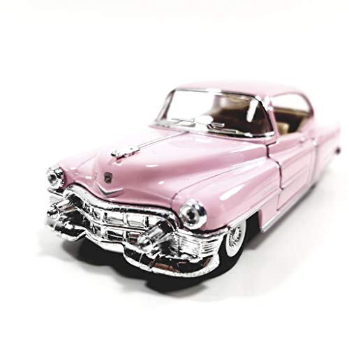 Kinsmart Cadillac Series 62 1953 Cotton Candy Pink 2 Door Coupe 1/43 O Scale Diecast Car for UNISEX CHILDREN