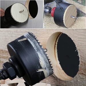 5 inch HSS BI Metal Hole Saw Cutter 1-1/2" Depth with Big Arbor for Wood Metal