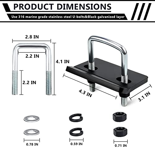 Cenipar Hitch Tightener Anti-Rattle Stabilizer for 1.25" and 2" Hitches Used in Heavy Duty Steel Trailer,Hitch Tightener Clamp Eliminating Rocking Instability(1 Pack)