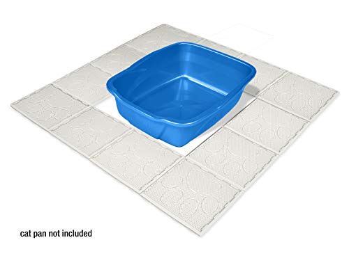 Van Ness Pets Trackless Cat Litter Mat Tiles, Customizable And ExpAndable, Set of 4 Tiles