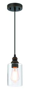 wisbeam pendant lighting fixture, hanging ceiling lights with e26 medium base max. 60 watts, etl rated, bulbs not included, 1-pack