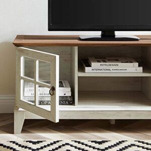 Modway Isle Coastal Contemporary 47" TV Stand, 15.5" L x 46.5" W x 20" H, Walnut White