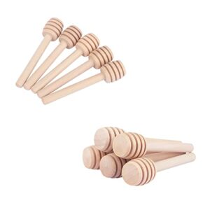 3 inch mini wooden honey dipper sticks for honey jar | 25 pieces of premium quality honey spoons for honey pot | great gift for wedding favors and tea party favors | charcuterie accessories