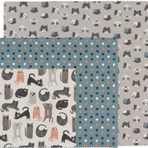 DANICA NOW DESIGNS Cats Beeswax Wrap, 3 CT