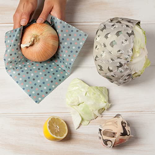 DANICA NOW DESIGNS Cats Beeswax Wrap, 3 CT