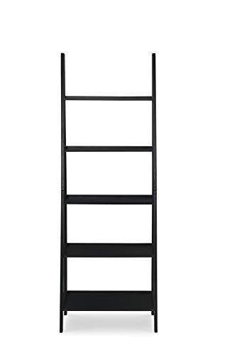 Linon Gleason Modern Classic Black Ladder Bookshelf