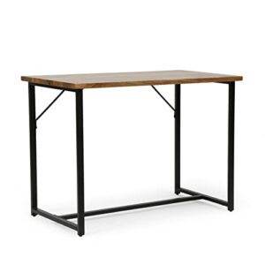 christopher knight home vinton desk, black + honey brown