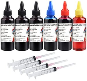 ksi ink refill kit 6x100ml forhp 950 951 932 933 60 61 952 902 901 62 63 64 65 21 22 920 940 934 564 711 970 971 94 95 96 refillable ink cartridge for hp envy 4500 4520 5643 officejet 6500a 6500 6000.