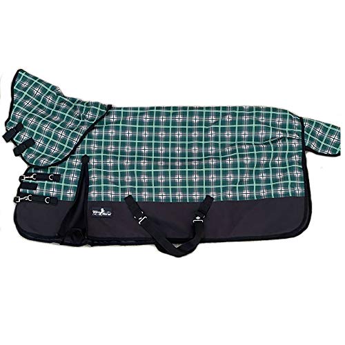 Wire Horse Superior Heavy Weight Winter Turnout Blanket with Detachable Neck 1200 Denier 300G (74")