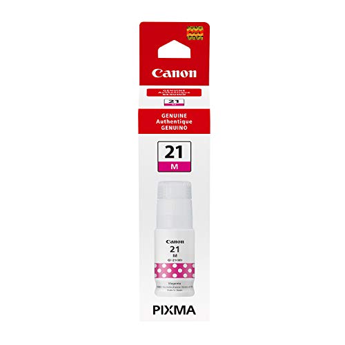 Canon GI-21 Magenta Ink Bottle, Compatible to G3260, G2260 and G1220 Supertank Printers (one Size)