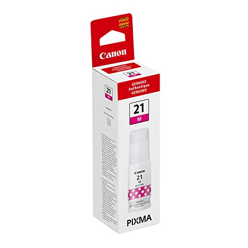 Canon GI-21 Magenta Ink Bottle, Compatible to G3260, G2260 and G1220 Supertank Printers (one Size)