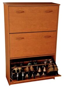 venture horizon triple shoe cabinet cherry