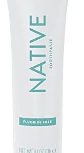 Native Toothpaste Made from Naturally-Derived Cleaners and Simple Ingredients That Safely Whitens Teeth, 4.1 oz, Wild Mint Fluoride Free - 1 Count