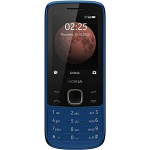 nokia 225 4g dual-sim 64mb factory unlocked 4g cellphone (blue) - international version