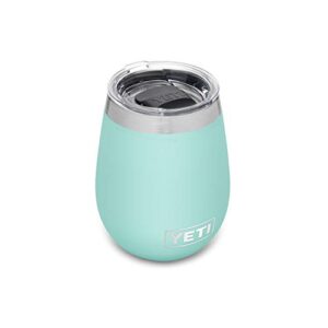 yeti rambler 10 oz wine tumbler, vacuum insulated, stainless steel with magslider lid, seafoam