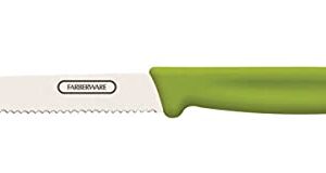 Farberware Healthy Eating Set (Apple Slicer, Paring Knife, Small Cutting Mat), 3-Piece, Red and Green