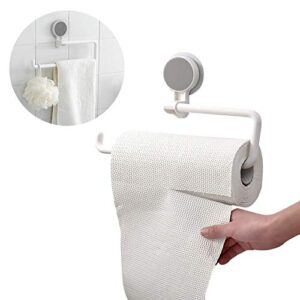 COOMAMUU Paper Towel Holder Wall Mount,Multipurpose Self Adhesive Paper Towel Rack,Paper Towel Holder for Kitchen Bathroom Fits 12inch Roll Paper