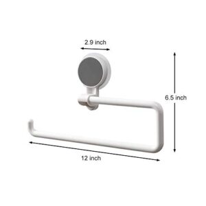 COOMAMUU Paper Towel Holder Wall Mount,Multipurpose Self Adhesive Paper Towel Rack,Paper Towel Holder for Kitchen Bathroom Fits 12inch Roll Paper