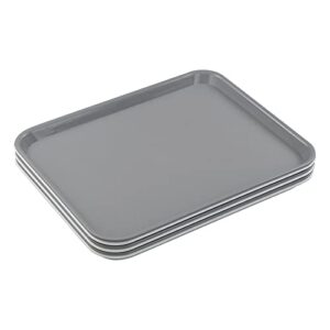 Uumitty 6-Pack Rectangular Plastic Serving Trays, Fast Food Cafeteria Tray, f