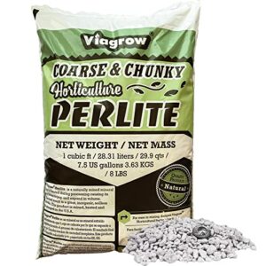 viagrow coarse and chunky perlite 29.9 quarts, white