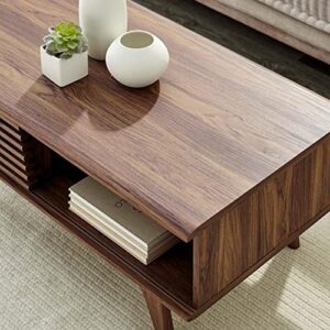 Modway Render Mid-Century Modern Coffee Table in Walnut