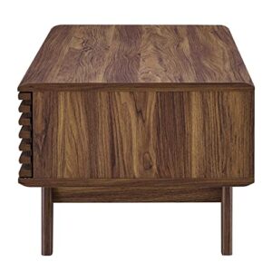 Modway Render Mid-Century Modern Coffee Table in Walnut