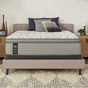 sealy posturepedic spring silver pine euro pillowtop medium feel mattress, queen