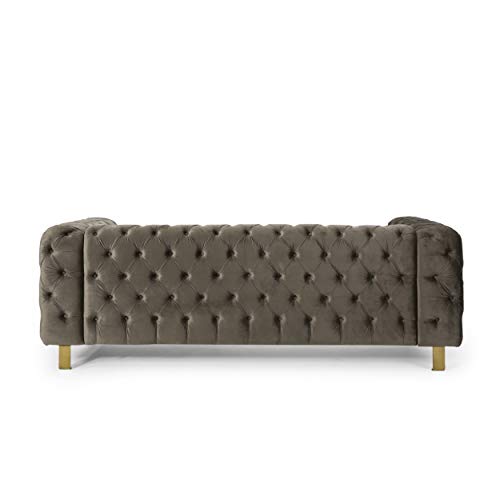 Christopher Knight Home Keyser Sofa, Gray + Gold