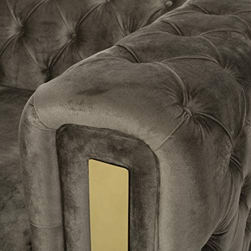 Christopher Knight Home Keyser Sofa, Gray + Gold