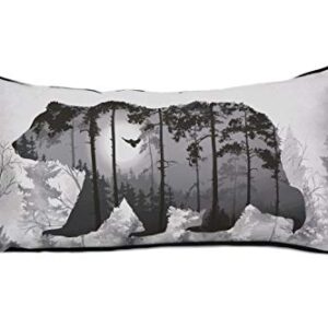 Donna Sharp Throw Pillow - Timber Bear Decorative Throw Pillow - 11" x 22" Rectangle