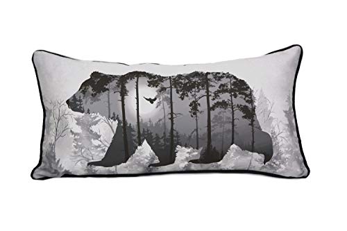 Donna Sharp Throw Pillow - Timber Bear Decorative Throw Pillow - 11" x 22" Rectangle