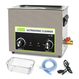 ultrasonic cleaner 6l, onezili 180w ultrasonic parts cleaner, knob control ultrasonic cleaning machine with heater, professional for parts, carburetor, fuel injector, brass, tattoo equipment, razors