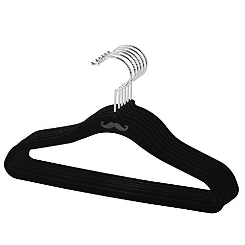 Mr. Pen- Black Velvet Kid's Hangers, 6 Pack, Baby Hangers, Kids Hangers, Baby Hangers for Nursery, Baby Clothes Hangers, Baby Hangers for Closet, Hangers for Baby Clothes, Baby Velvet Hangers