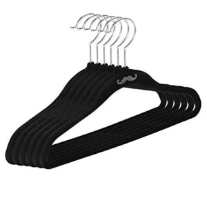 Mr. Pen- Black Velvet Kid's Hangers, 6 Pack, Baby Hangers, Kids Hangers, Baby Hangers for Nursery, Baby Clothes Hangers, Baby Hangers for Closet, Hangers for Baby Clothes, Baby Velvet Hangers