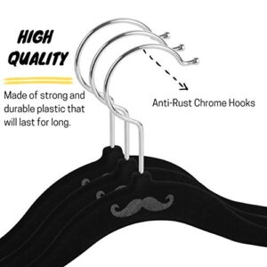 Mr. Pen- Black Velvet Kid's Hangers, 6 Pack, Baby Hangers, Kids Hangers, Baby Hangers for Nursery, Baby Clothes Hangers, Baby Hangers for Closet, Hangers for Baby Clothes, Baby Velvet Hangers