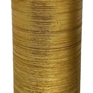 Hyoola Brushed Metallic Pillar Candles - 6 Pack - Gold Pillar Candles - European Made Decorative Pillar Candles - 2.75 Inch x 5 Inch