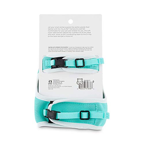 You & Me Aqua Small Animal Harness and Leash Set, Large