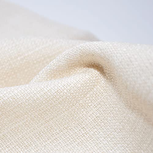 Yutong Fabric by The Yard and 9OZ-100% Polyester Upholstery Sewing Fabrics-Solid Ivory Pattern