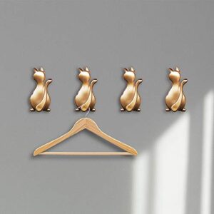 MUMUSO Novelty Self-Adhesive Wall Hanging Hooks for Hat Cloth Keychain Home Decorative Cat-Tails Wall Mounted Hanger Waterproof Hooks for Kitchen Bathroom Bedroom(2pcs)