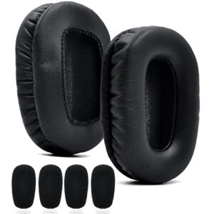 b450 xt ear pads - defean replacement ear cushion cover mic foam compatible with vxi blueparrott b450-xt b450xt b450 xt headset，softer leather,high-density noise cancelling foam, added thickness